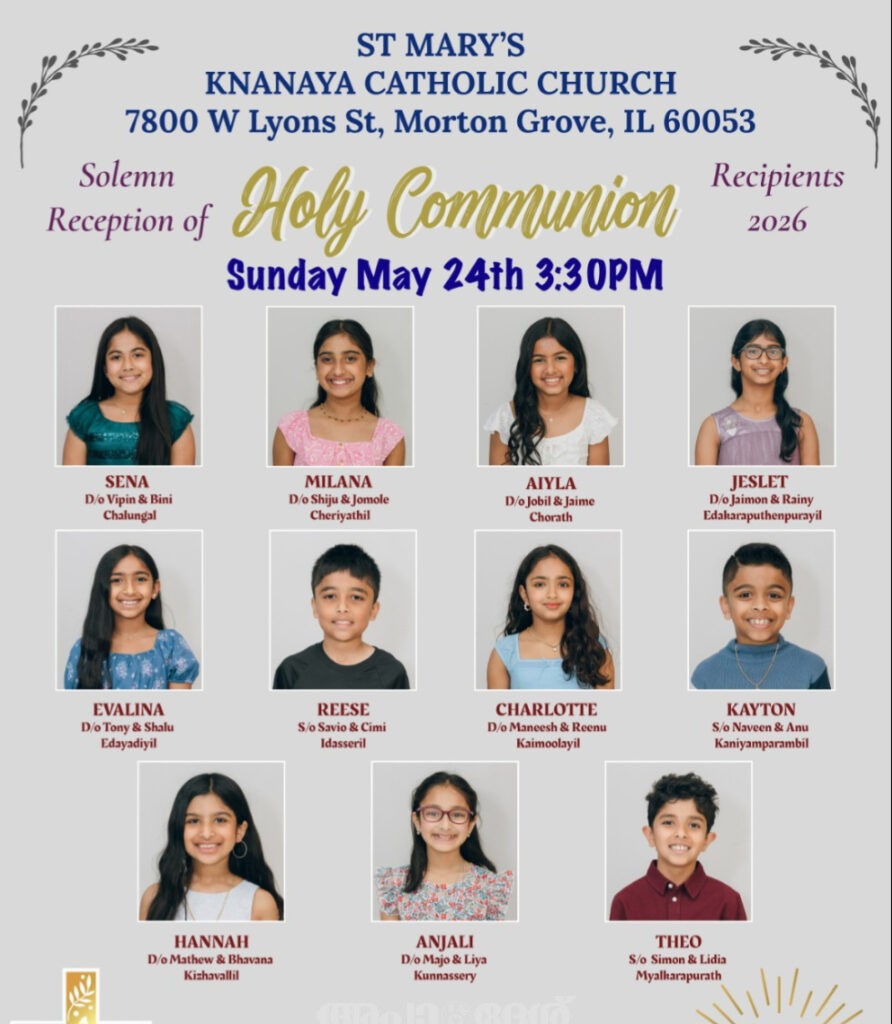 Solemn First Holy Communion Celebration at St. Mary’s Chicago on May 24 ...